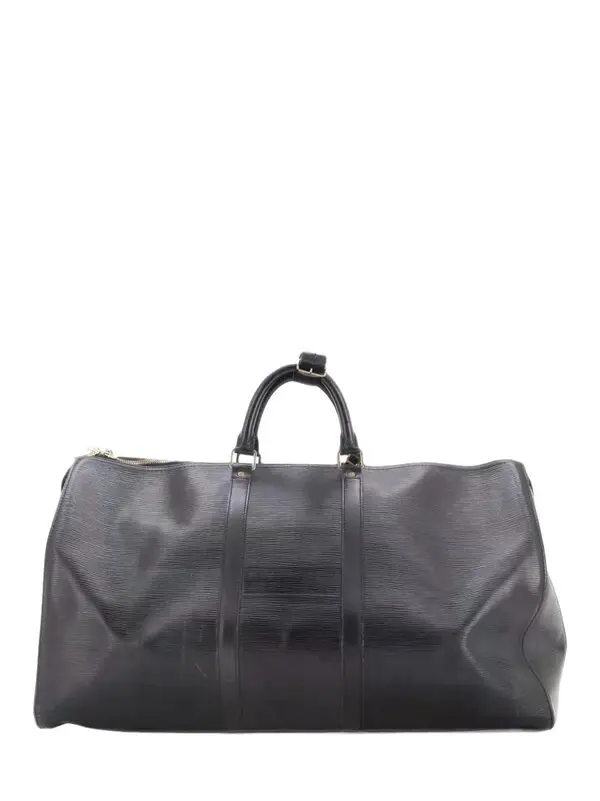 LOUIS VUITTON Keepall Bag Epi Leather 60 Satchel - Black