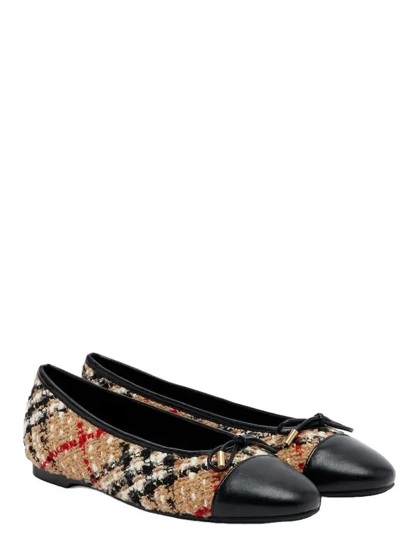 Burberry Check Bouclé Ballet Flats - Multicoloured
