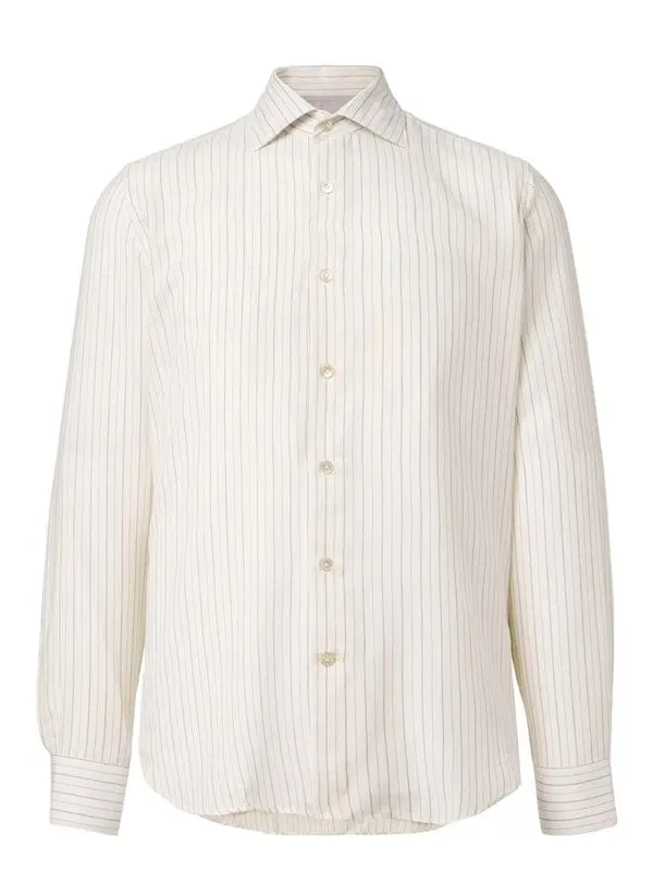 Eleventy Striped Shirt - White