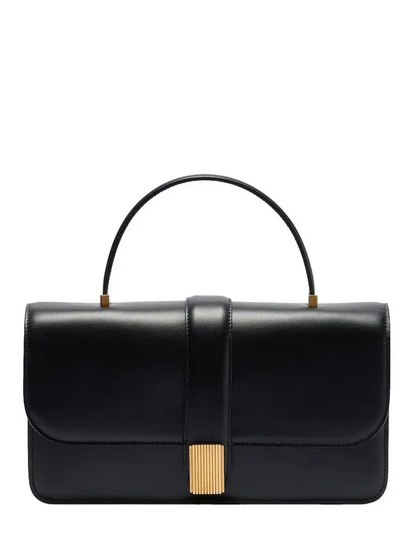 Khaite Blake Medium Leather Top-handle Bag - Black