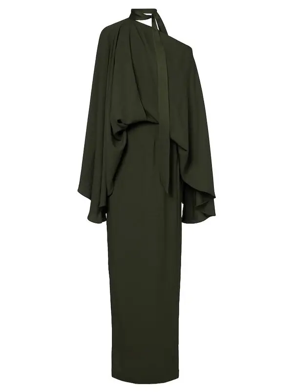 TALLER MARMO Brooks Draped Scarf-detail Gown - Green
