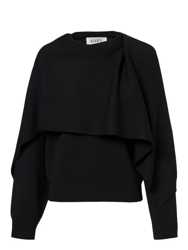 RÓHE Virgin Wool Sweater - Black