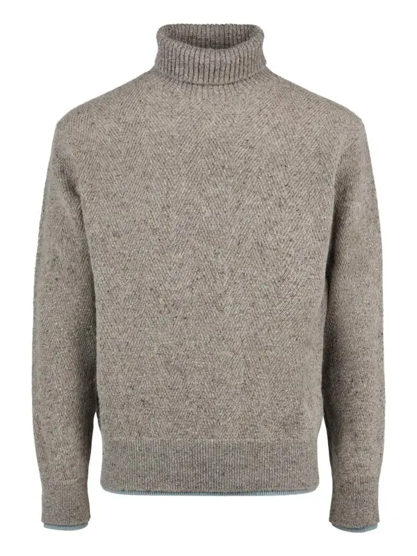 TOD'S Turtleneck In Wool And Alpaca - Brown