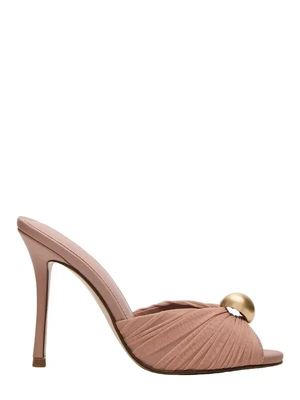 Steve Madden Priya /gold Mule Heels - Mocha