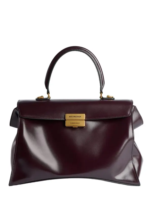 Balenciaga Hourglass Avenue Top Handle Bag Medium - Red