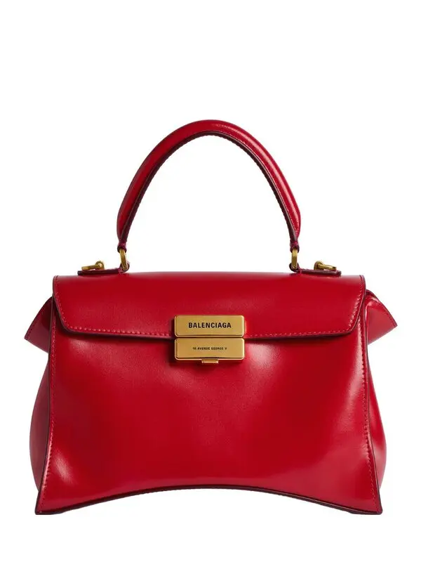 Balenciaga Hourglass Avenue Top Handle Bag Small - Red