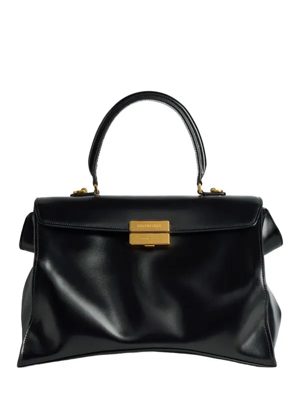 Balenciaga Hourglass Avenue Top Handle Bag Medium - Black