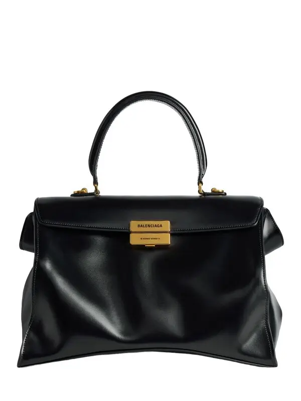 Balenciaga Hourglass Avenue Top Handle Bag Medium - Black