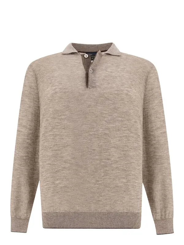 Paul & Shark Piuma Wool Polo Shirt - Cobblestone