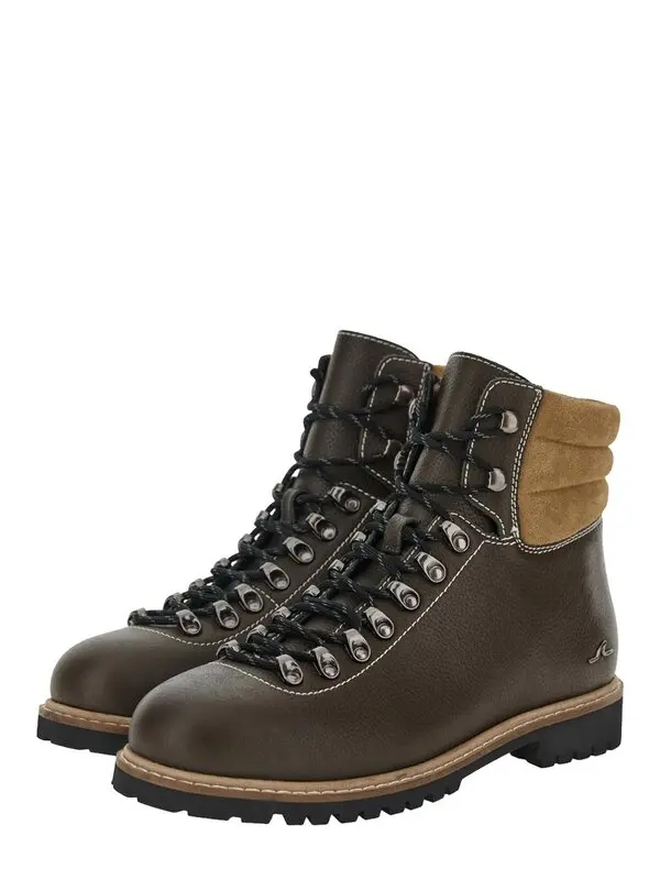 Paul & Shark Leather Lace-up Boots - Dark Brown