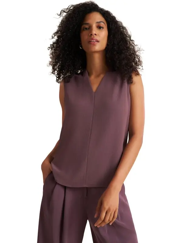 M.M.LAFLEUR Emmy Drape Top Eco Soft Wave:: Hazy Mauve - One-color