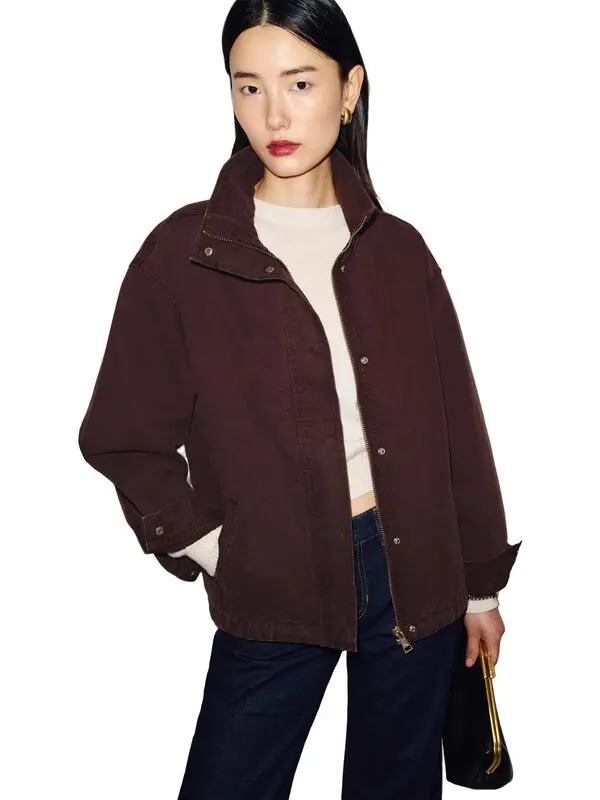 REFORMATION Andrew Canvas Jacket - Brown