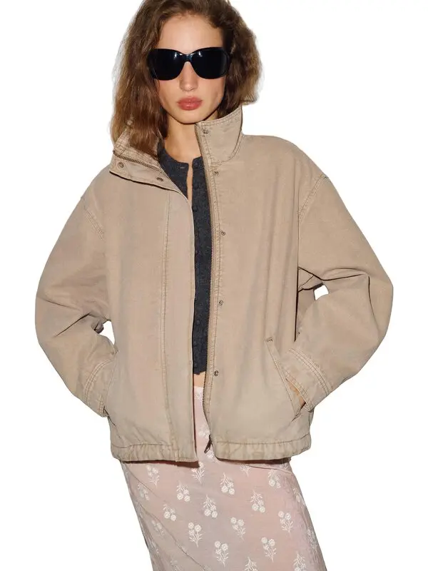 REFORMATION Andrew Canvas Jacket - Natural