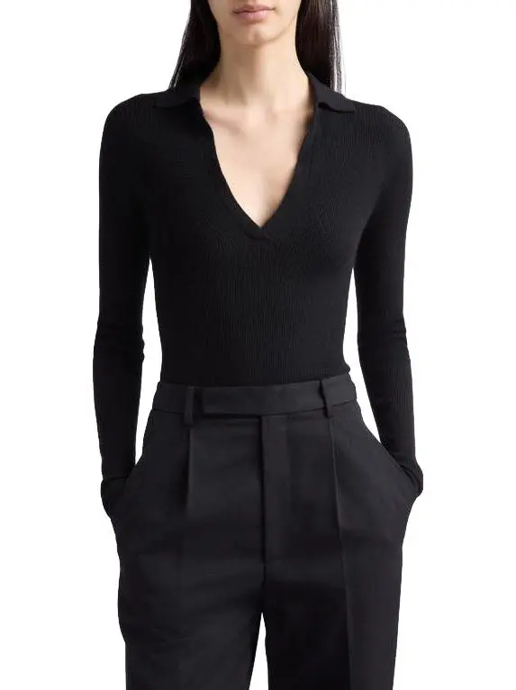 Max Mara Deep V-neck Sweater - Black