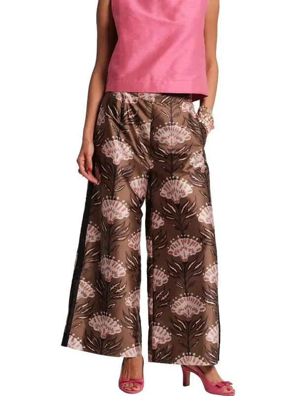 FRANCES VALENTINE Palazzo Pant Heirloom Floral - Olive/multi
