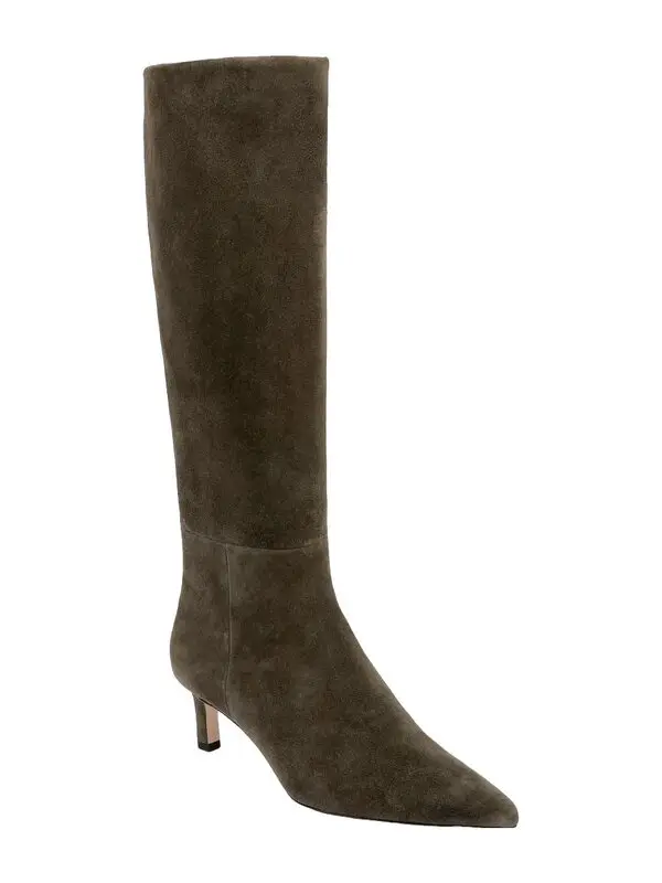 L'Agence Baxter Knee High Boot - Olive Suede