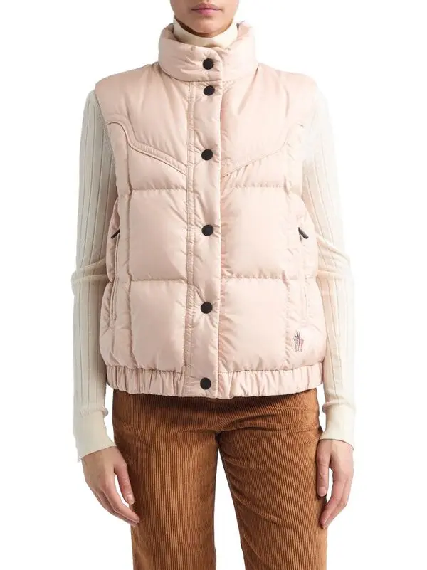 Moncler Doucy Quilted Vest - Cameo Rose