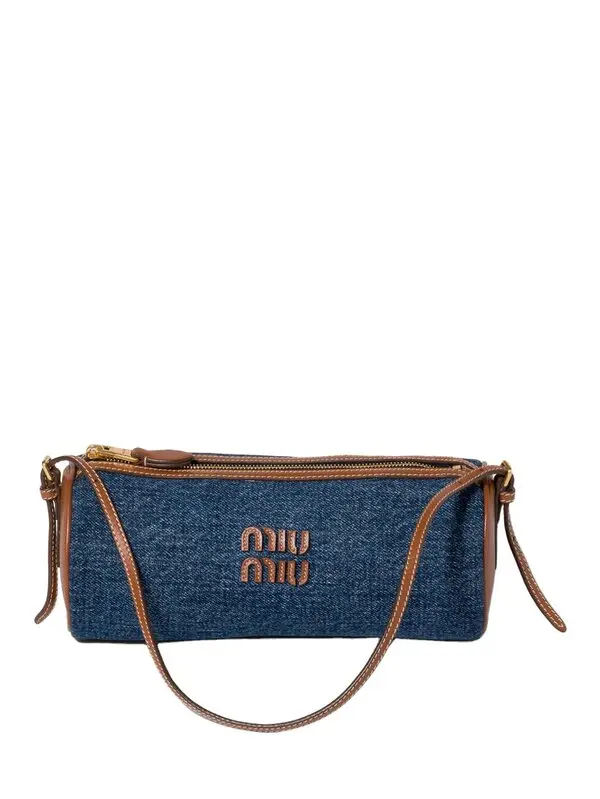 Miu Miu Denim Pouch - Blue/brandy