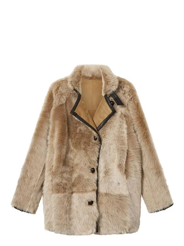 Isabel Marant Étoile Rema Shearling Coat - Ecru