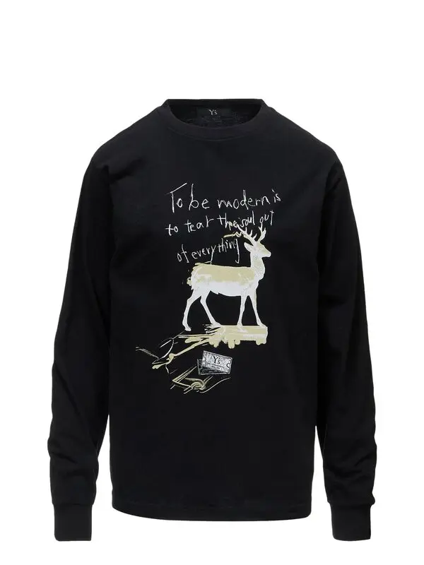 Y’s Message Sweatshirt - Black