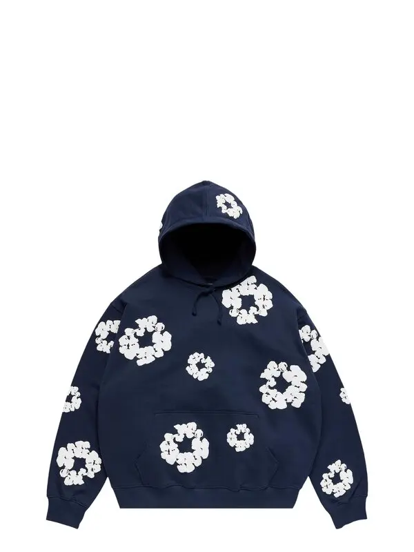 DENIM TEARS Cotton Wreath Hoodie 'navy - Blue