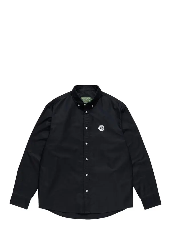 DENIM TEARS Peace Wreath Oxford Shirt - Black
