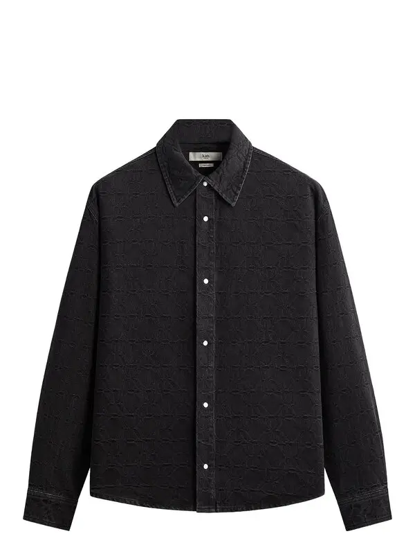 Kith Jacquard Crest Apollo Shirt - Black
