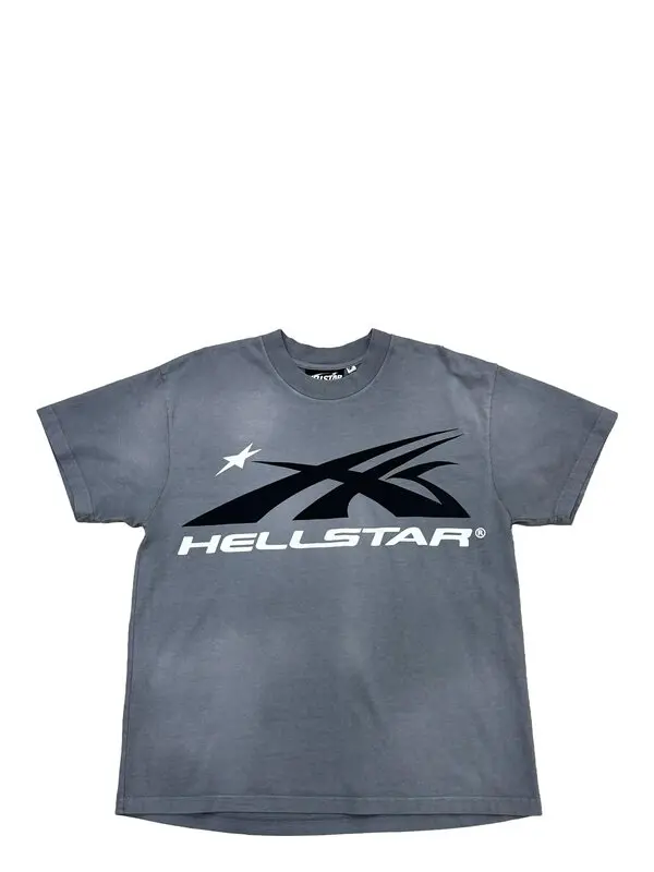 HELLSTAR Greatest Hits Sports Logo T-shirt - Grey