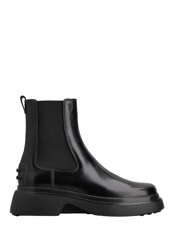 TOD'S Leather Chelsea Ankle Boots - Black