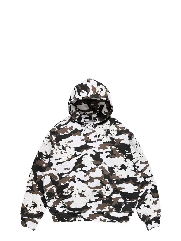 DENIM TEARS Cotton Wreath Hoodie 'snow Camo - White