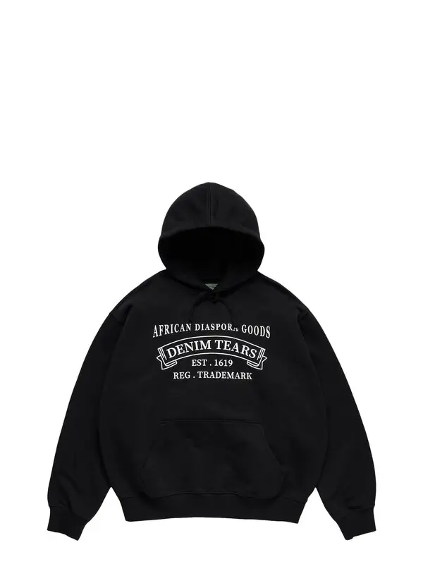 DENIM TEARS Adg Stamp Hoodie - Black