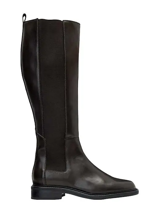 ALLSAINTS Bales Leather Knee-high Boots - Dark Brown