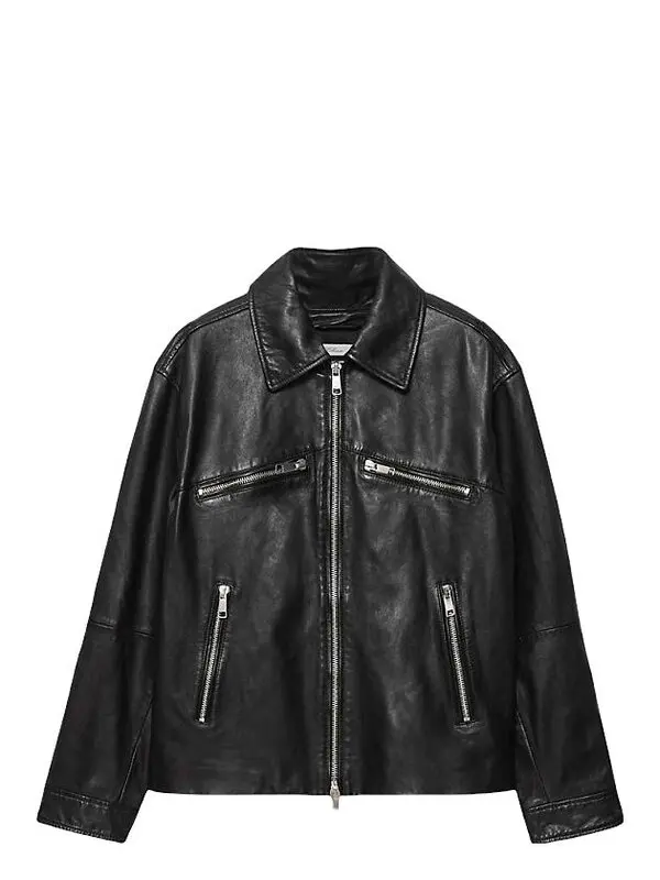 ALLSAINTS Vegason Four-pocket Leather Jacket - Black