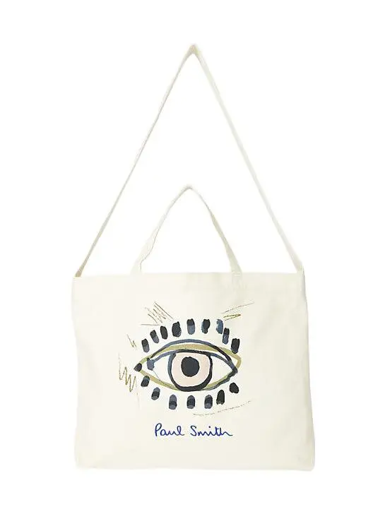 Paul Smith Dream Factory Print Cotton-canvas Tote Bag - Ecru