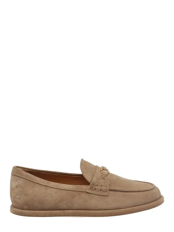 TOD'S Suede Loafers - Gold
