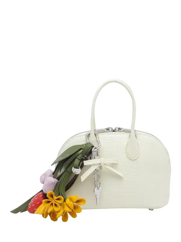 SELF-PORTRAIT Embossed Leather Mini Bag - Yellow