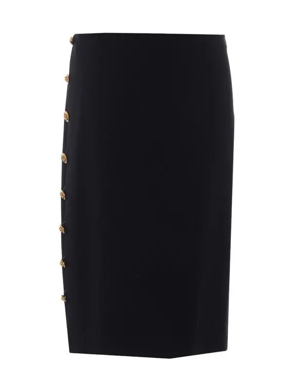 Versace Midi Stretch Skirt - Black