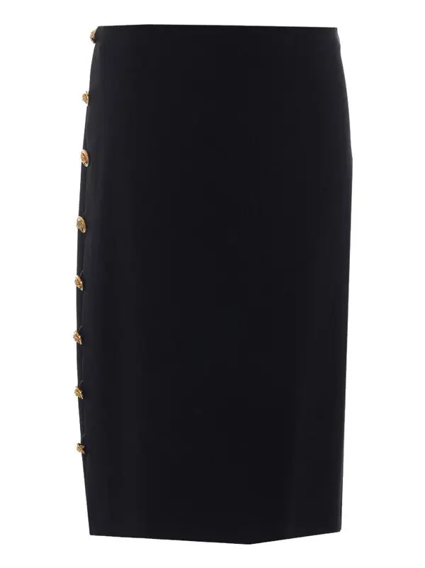 Versace Midi Stretch Skirt - Black