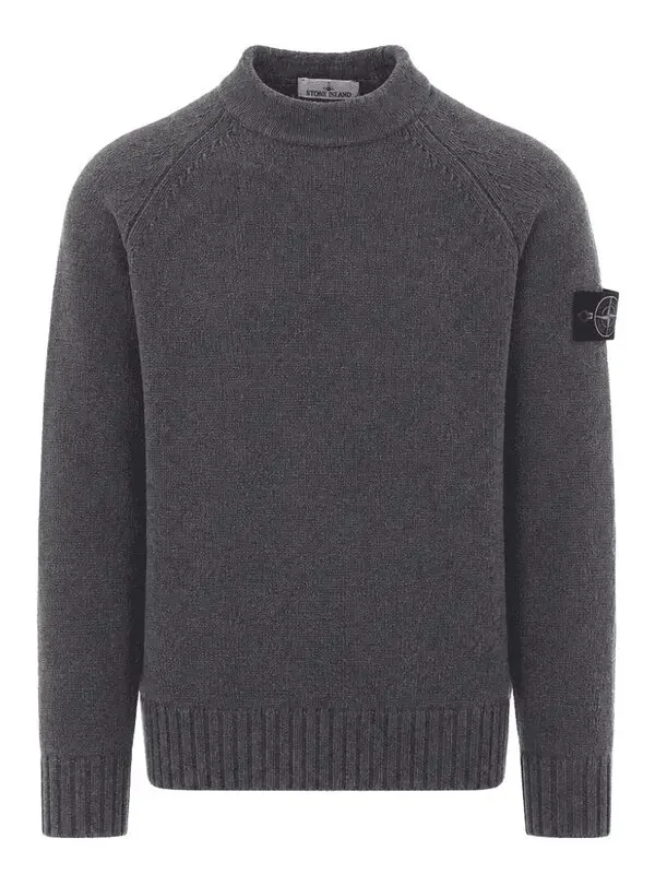 Stone Island Logo Sweater - Gray