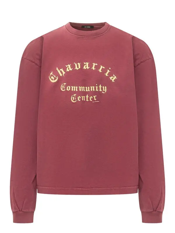 WILLY CHAVARRIA Community Center Tee - Bordeaux