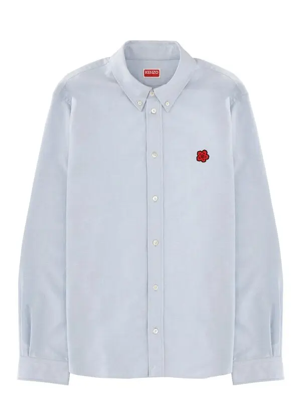 Kenzo Cotton Button-down Shirt - Blue