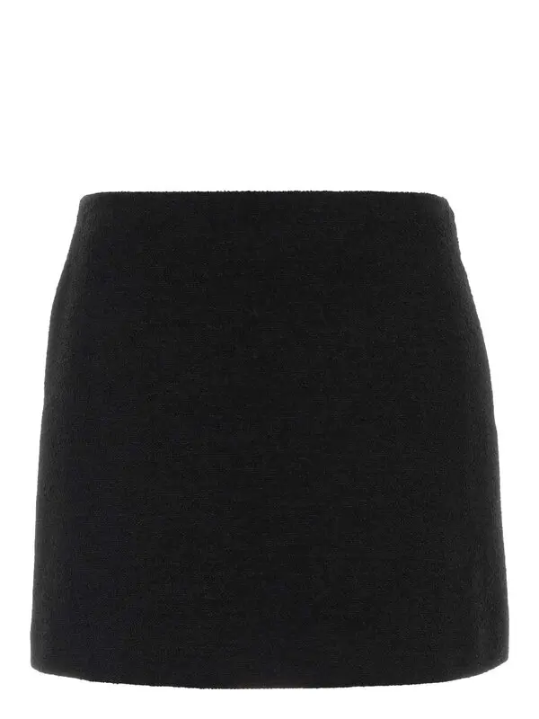 Fendi Wool Blend Mini Skirt With Cupro Lining - Black