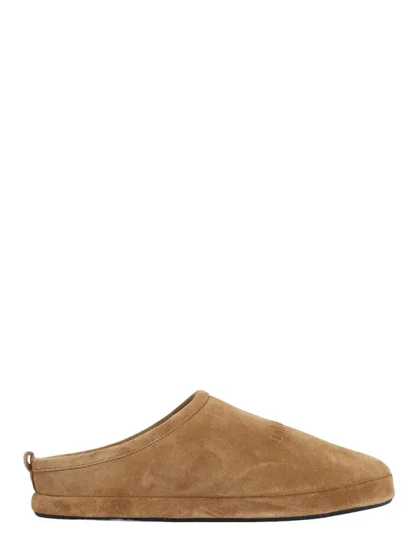Balenciaga Alaska Leather Slipper Sandals - Brown