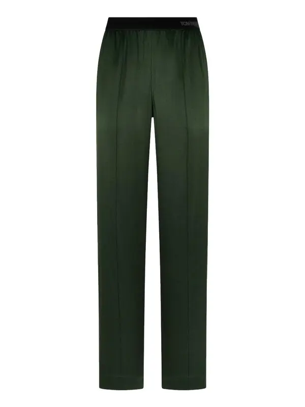 TOM FORD Silk Blend Pull-on Trousers - Green