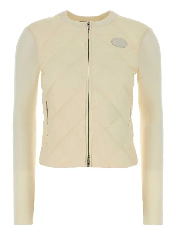 Burberry Lightweight Nylon And Wool Jacket - White