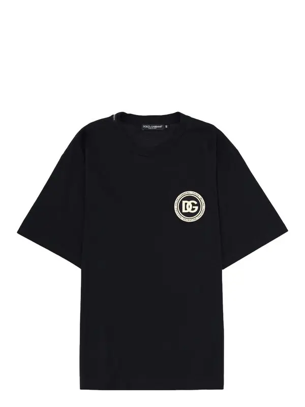 Dolce & Gabbana Logo Graphic Cotton T-shirt - Blue
