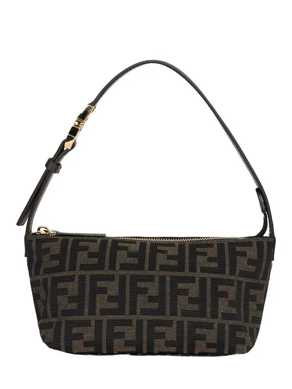 Fendi Mini Zip Top Small Handbag - Brown