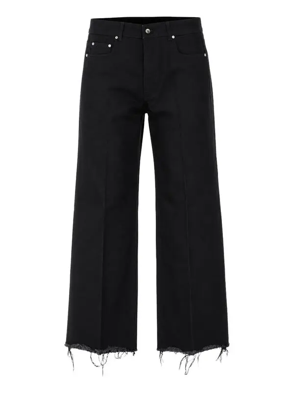 Rick Owens 100% Cotton Jeans - Black
