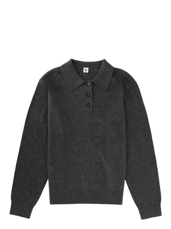 THE GARMENT Knit Polo Sweater - Grey
