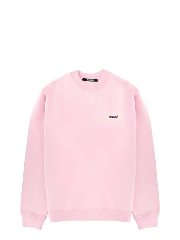 Jacquemus Logo Patch Crewneck Sweatshirt - Pink